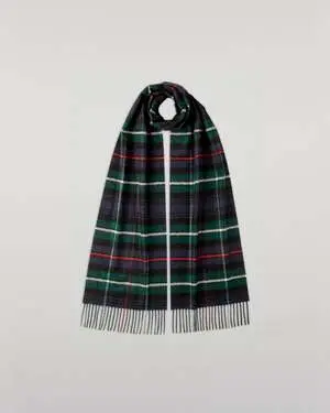 Johnstons Of Elgin Mackenzie Tartan Cashmere Scarf - Navy
