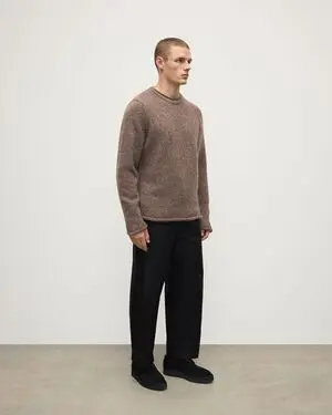 Johnstons Of Elgin Brushed Cashmere-silk Bouclé Jumper - Red