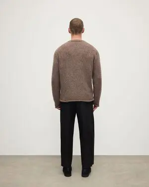 Johnstons Of Elgin Brushed Cashmere-silk Bouclé Jumper - Red