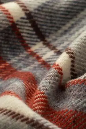 Johnstons Of Elgin Donegal Check Bed Throw In Russet