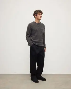 Johnstons Of Elgin Brushed Cashmere Silk Jumper - Grey