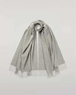 Johnstons Of Elgin Light Cashmere Stole - Grey