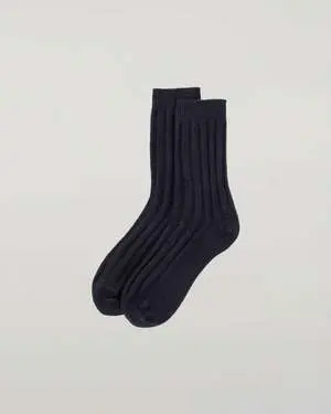 Johnstons Of Elgin Cashmere Travel Socks - Navy