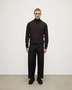 Johnstons Of Elgin Cashmere Zip Neck Jumper - Red