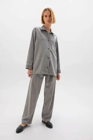 Johnstons Of Elgin Cashmere Pyjama Lounge Set - Grey