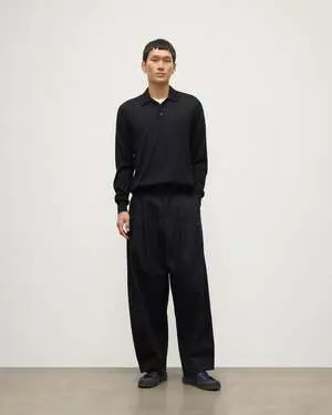 Johnstons Of Elgin Fin Uperfine Cahmere Polo Hirt - Black