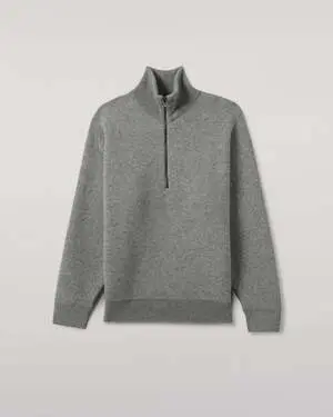 Johnstons Of Elgin Double Face Half Zip Jumper