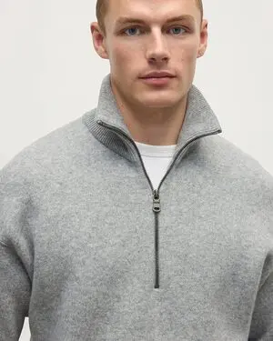 Johnstons Of Elgin Double Face Half Zip Jumper