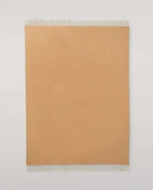 Johnstons Of Elgin Plain Camel Cashmere Throw - Brown