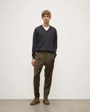 Johnstons Of Elgin Fin V-neck Superfine Cashmere Jumper - Grey