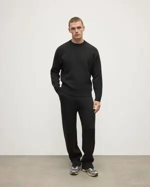Johnstons Of Elgin Double Faced Dark Tapered Joggers - Grey