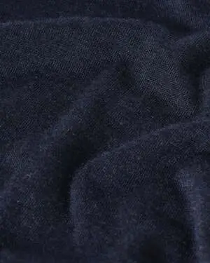 Johnstons Of Elgin Fin Cashmere Roll Neck Jumper - Navy