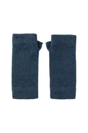 Johnstons Of Elgin Cashmere Fingerless Wrist Warmers - Navy