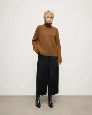 Johnstons Of Elgin Roll-collar Cashmere Jumper - Brown