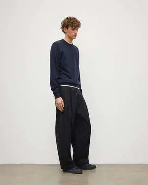Johnstons Of Elgin Cashmere Crew Neck Jumper - Navy