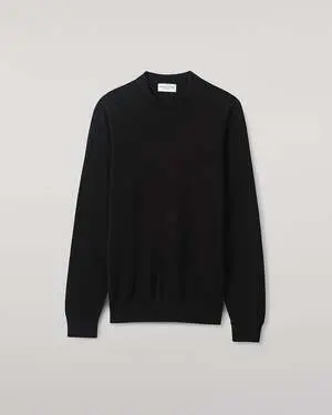 Johnstons Of Elgin Classic Cashmere Crew Jumper - Black