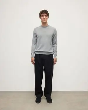 Johnstons Of Elgin Cashmere Crew Neck Jumper - Grey