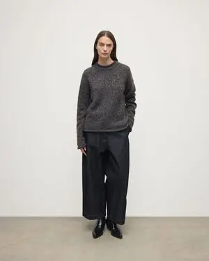 Johnstons Of Elgin Brushed Cashmere-silk Jumper - Grey