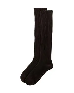 Johnstons Of Elgin Cashmere Knee High Socks - Brown