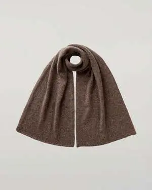 Johnstons Of Elgin Cashmere Bouclé Scarf - Brown