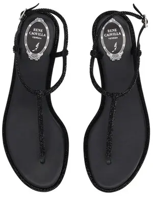 Rene Caovilla Diana Sandal - Black
