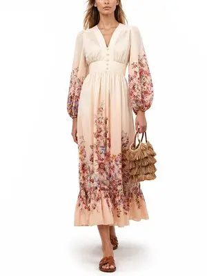Zimmermann V-neck Maxi Dress - Multicolour