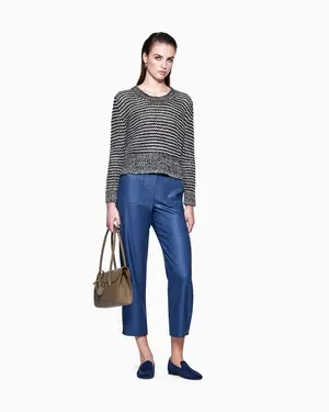 Giorgio Armani Straight-leg Silk And Wool Trousers - Blue