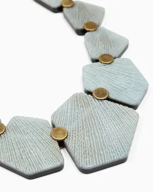 Giorgio Armani Resin And Metal Choker Necklace - Grey