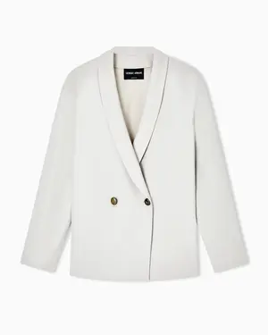 Giorgio Armani Double-breasted Wool Jacket - Grey