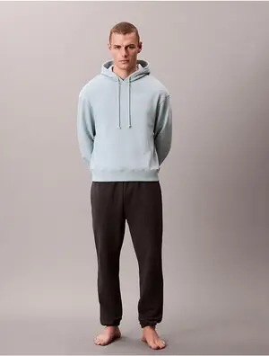 Calvin Klein Cotton Terry Blend Sleep Hoodie - Cloud Blue