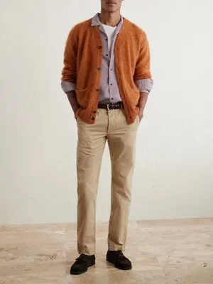 Sid Mashburn Straight-leg Garment-dyed Cotton-twill Trousers