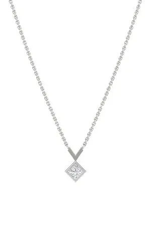 VRAI Arrow 14k White Gold Diamond Necklace