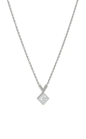 VRAI Arrow 14k White Gold Diamond Necklace
