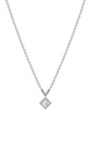 VRAI Arrow 14k White Gold Diamond Necklace