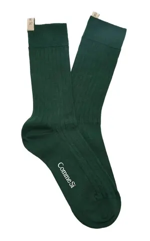 Comme Si The Yves Cotton Sock - Green