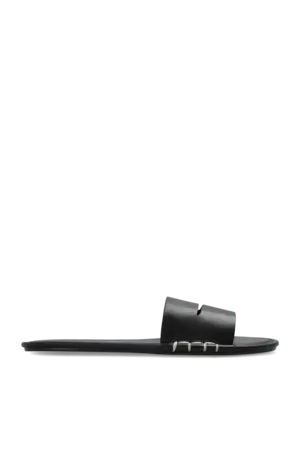 JW Anderson Leather Slides - Black