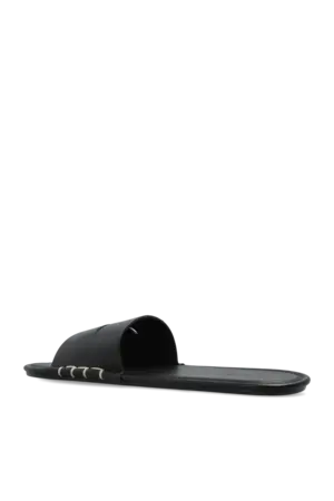 JW Anderson Leather Slides - Black