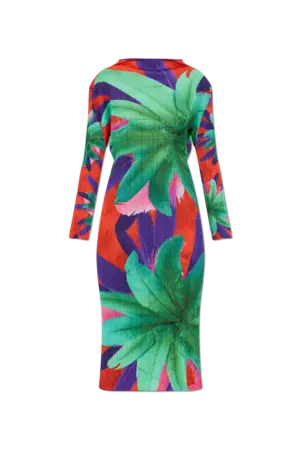Issey Miyake Pleated Midi Dress - Multicolour