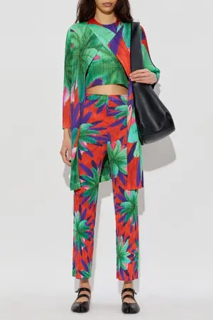 Issey Miyake Pleated Coat - Multicolour