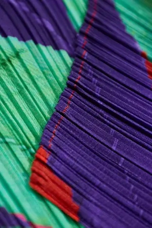 Issey Miyake Pleated Coat - Multicolour