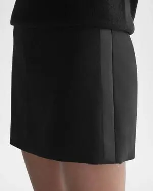 A.L.C. Edie Tux Mini Skirt - Charcoal/b