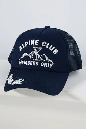 WORN/WEST Trucker Hat - Navy Alpine Club