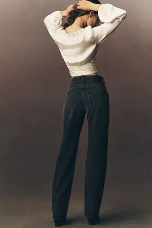 AMO Annette Mid-rise Wide-leg Jeans - Spark