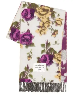 Acne Studios Flower Scarf - White