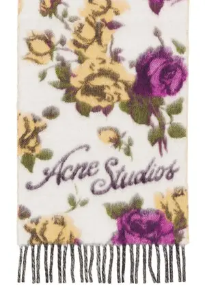 Acne Studios Flower Scarf - White