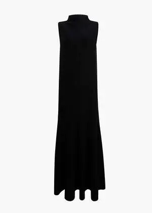 Khaite Margo Merino Wool Dress - Black