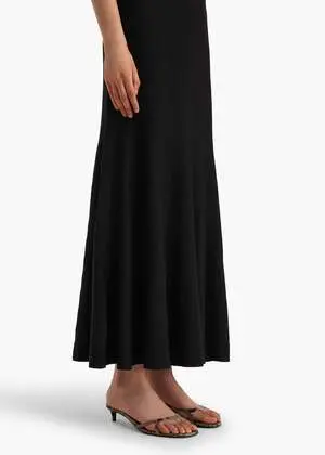 Khaite Margo Merino Wool Dress - Black
