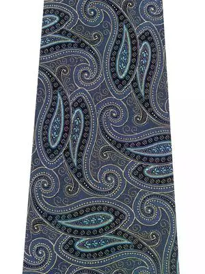 Etro Paisley-patterned Neck Tie - Blue