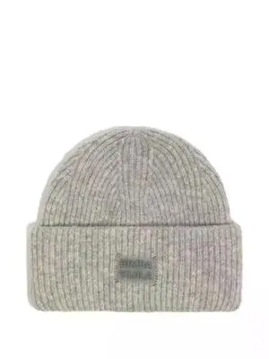 Bimba Y Lola Ribbed Patch Hat - Grey