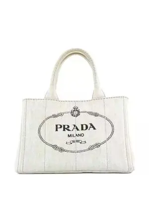 Prada Canapa Convertible Denim Mini Tote Bag